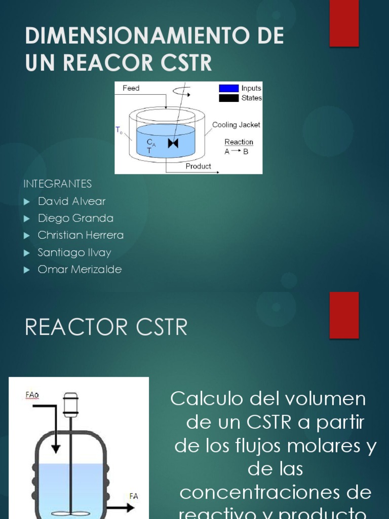 Diseño de Un Reactor CSTR | PDF | Reactor Quimico | Química Física