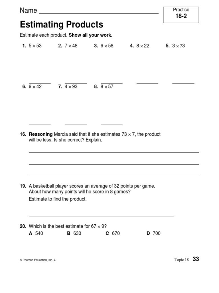 Estimating Products | PDF
