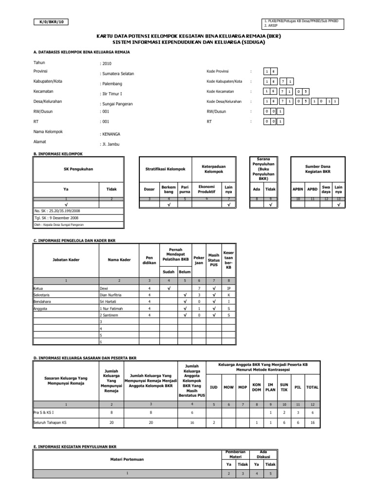 KO - BKR (Contoh 8 Juli 2010) | PDF