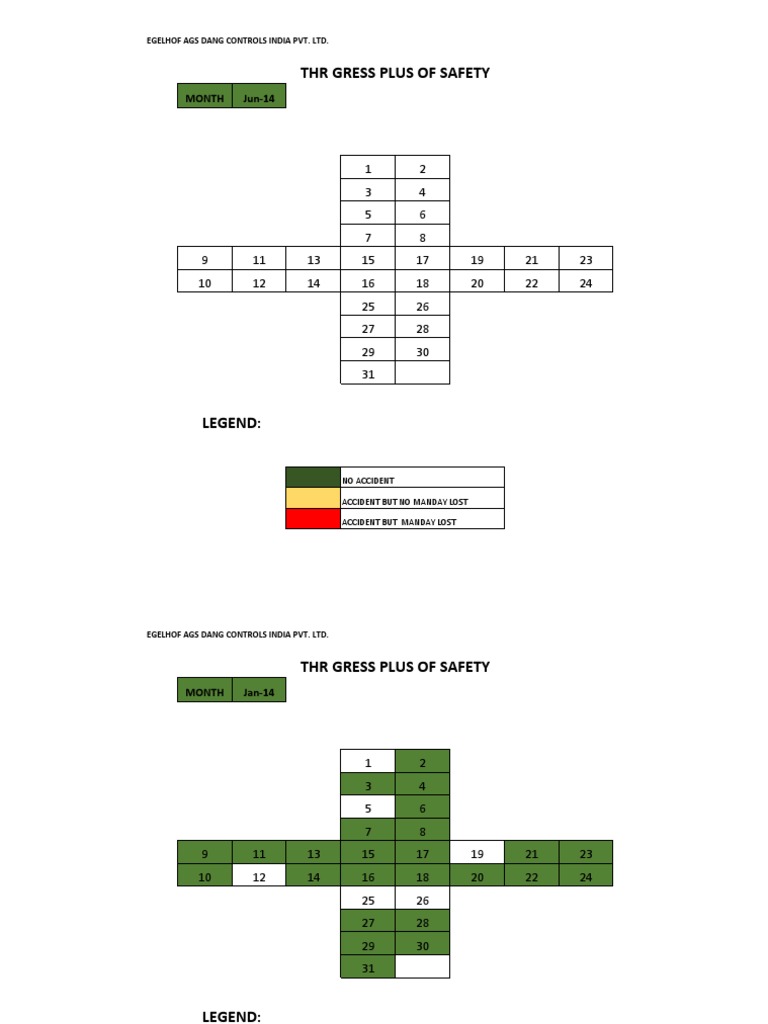 Safety Calender | PDF