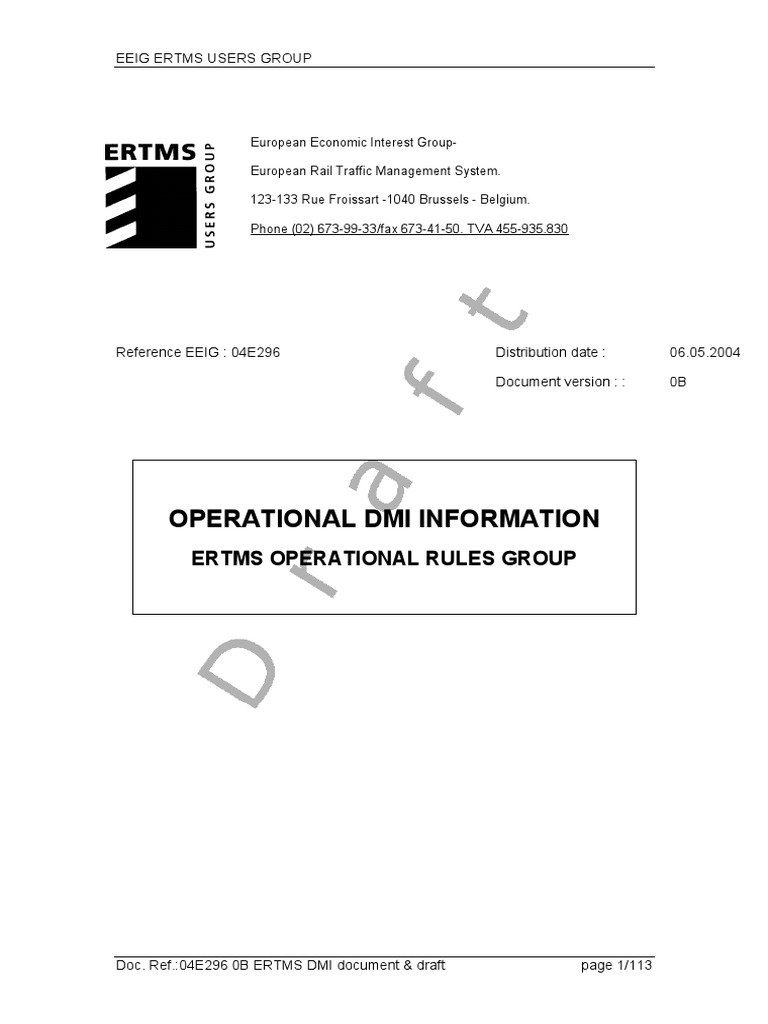 Ertms Dmi Document | Download Free PDF | Typefaces | Transport