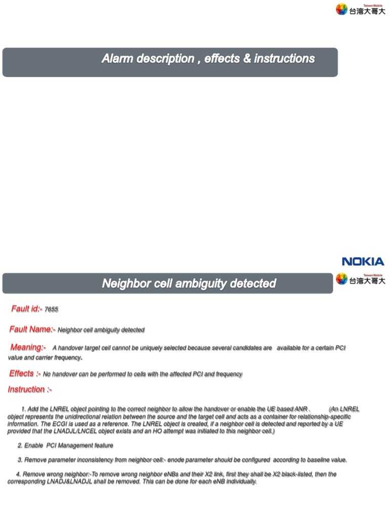 Alarm Description, Effects & Instruction | PDF | Antenna (Radio ...
