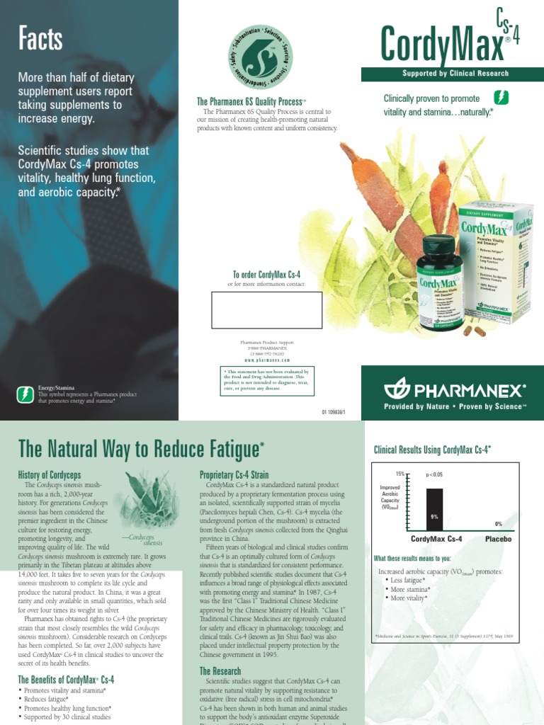Cordymax Trifold Brochure | PDF | Superoxide Dismutase | Dietary ...