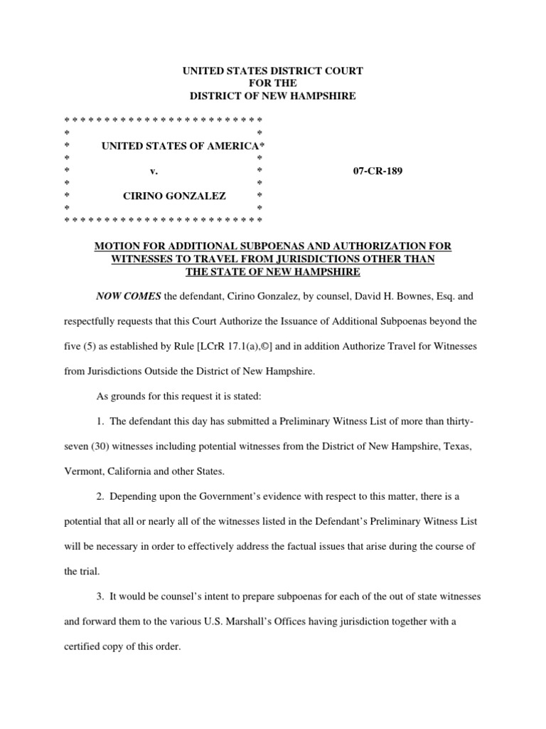 Reno 1-22-08 Witness Subpeonas | PDF | Subpoena | Witness