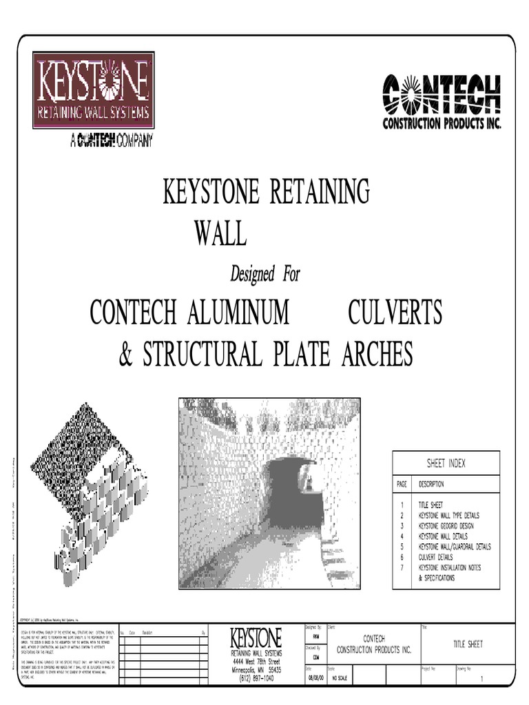 Systems BOX Wall Retaining Keystone Aluminum Contech Culverts Plate ...