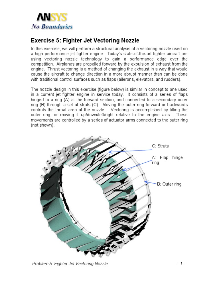 Problem 5: Fighter Jet Vectoring Nozzle. - 1 | PDF | Jet Engine | Flap ...