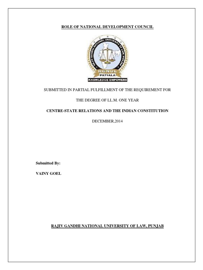 National Development Council | Download Free PDF | Government Of India ...