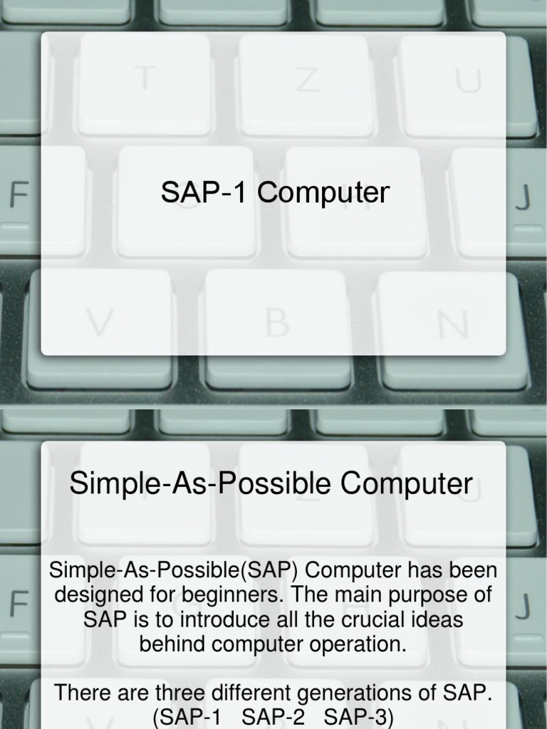 Sap 1 Pdf Random Access Memory Instruction Set