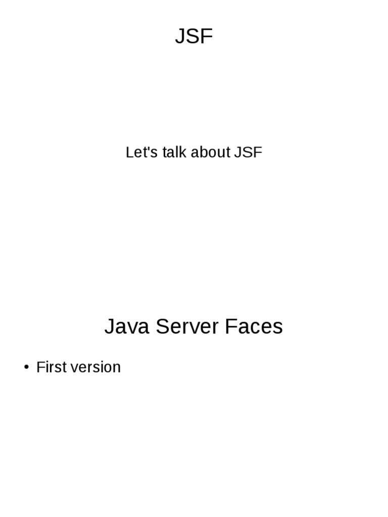 Let's Talk About JSF | PDF