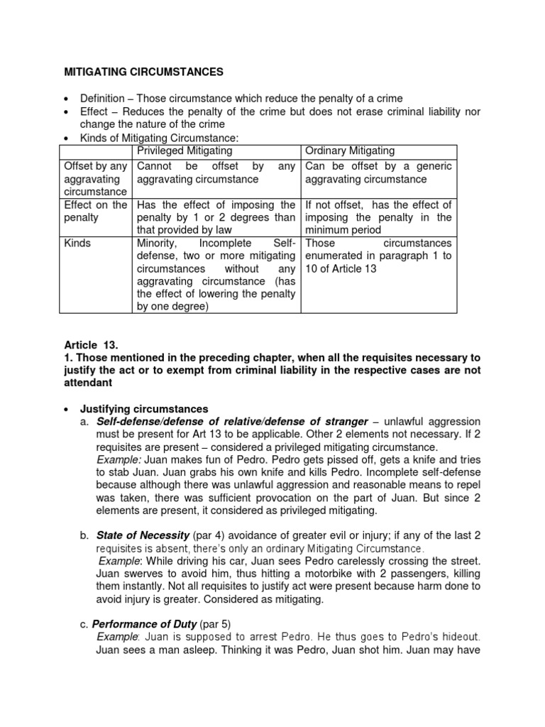 Mitigating Circumstances | PDF | Plea | Arraignment