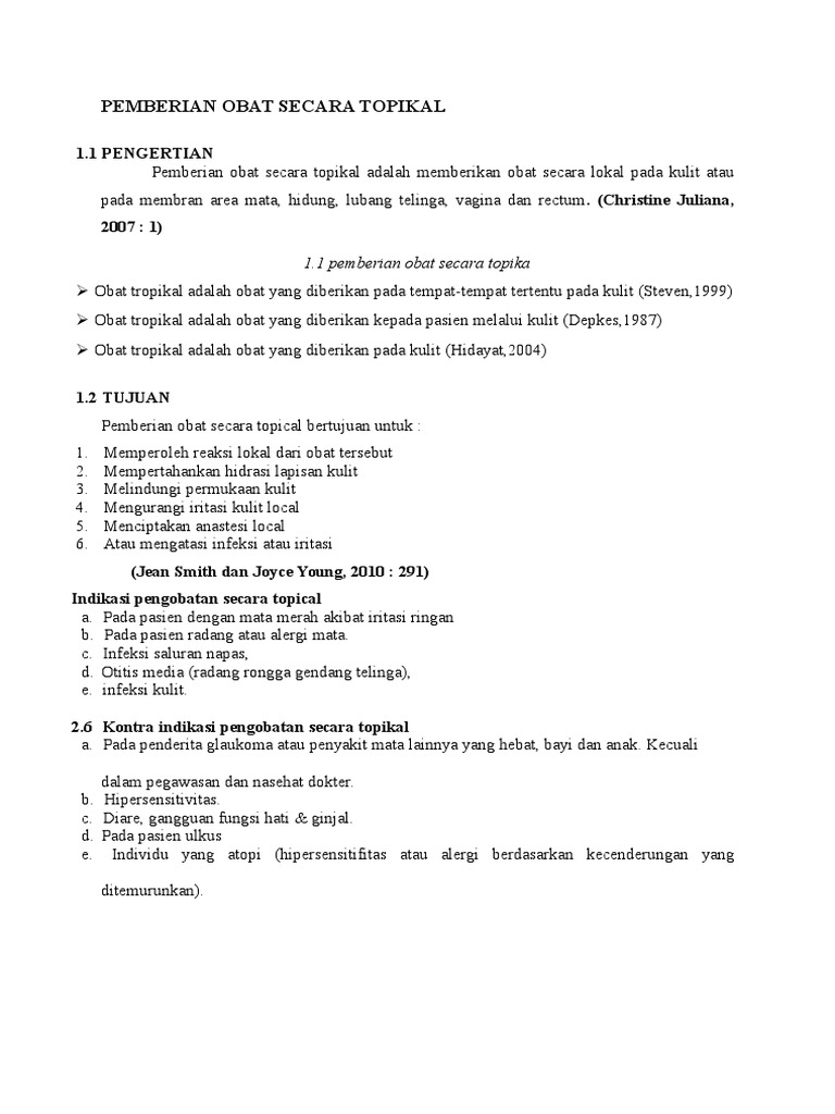 Pemberian Obat Secara Topikal | PDF