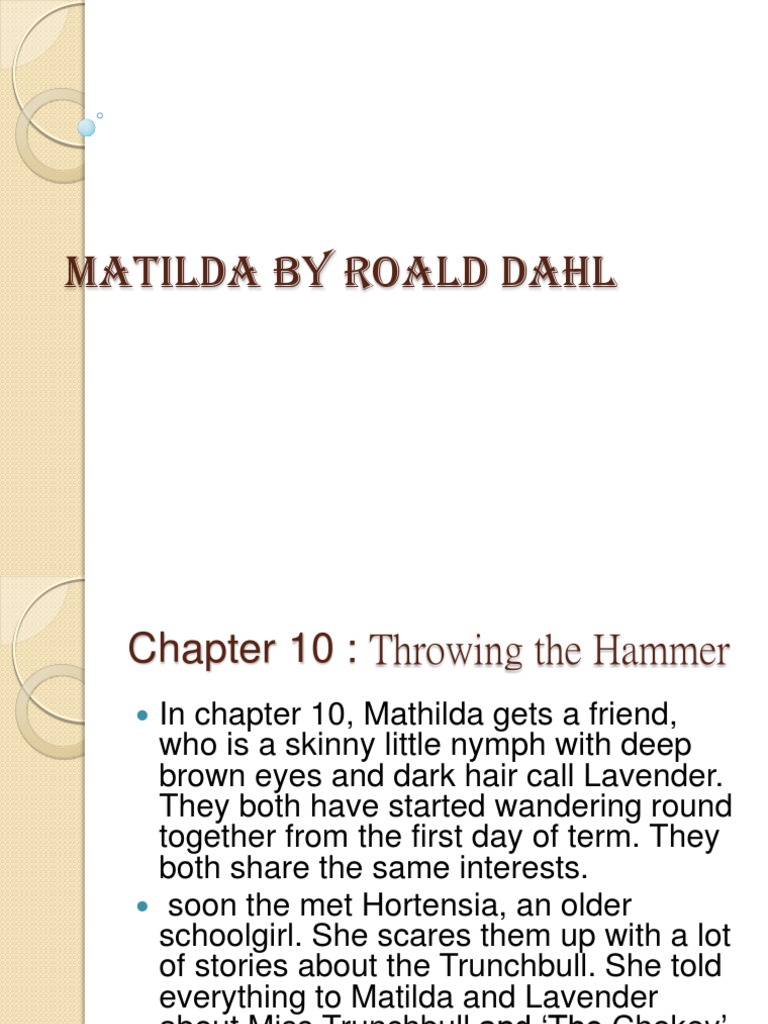 MATILDA by Roald Dahl | PDF