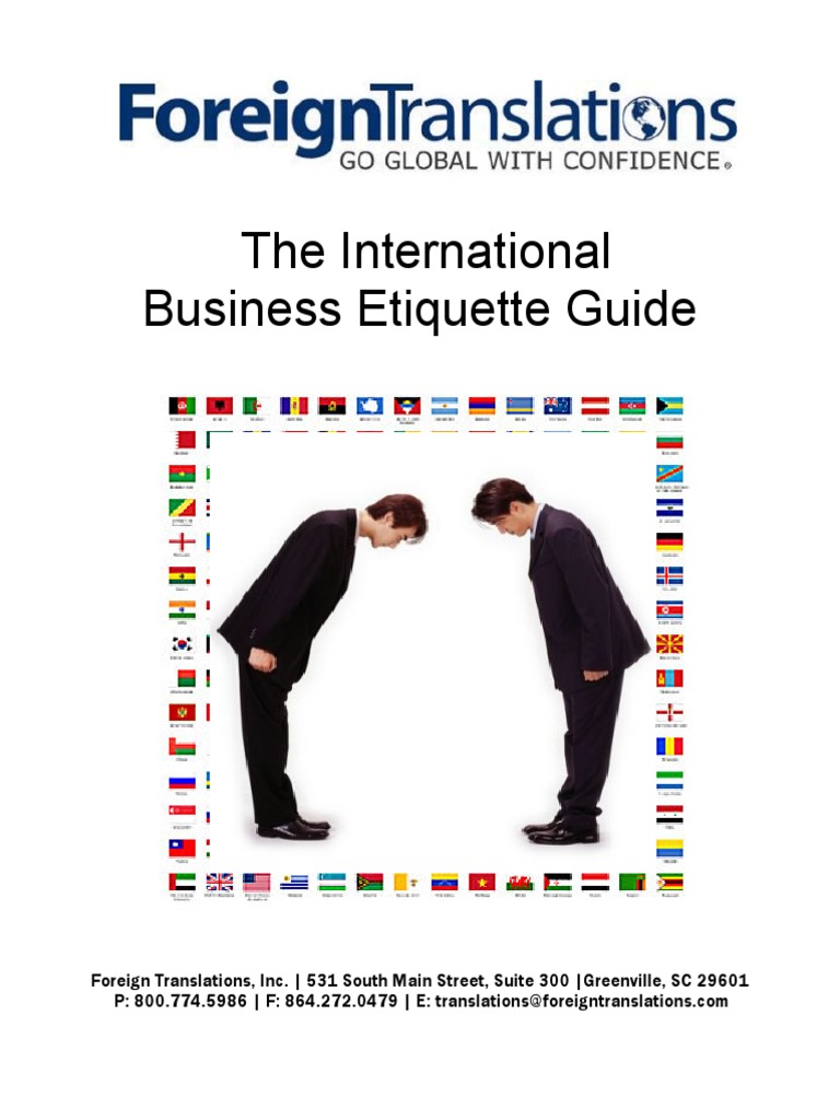 International Business Etiquette Guide | PDF | Korean Language | Etiquette