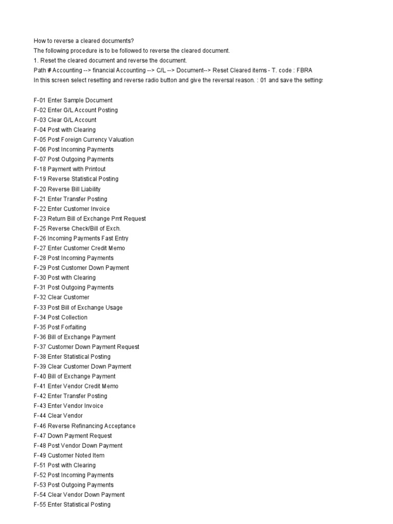 How To Reverse A Cleared Documents? The | PDF | Cheque | Payments