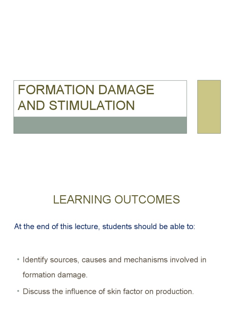 Formation Damage and Stimulation | PDF | Permeability (Earth Sciences ...