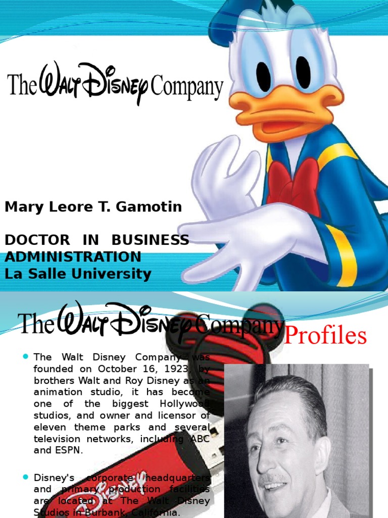 Walt Disney Presentation | PDF | The Walt Disney Company | Walt Disney