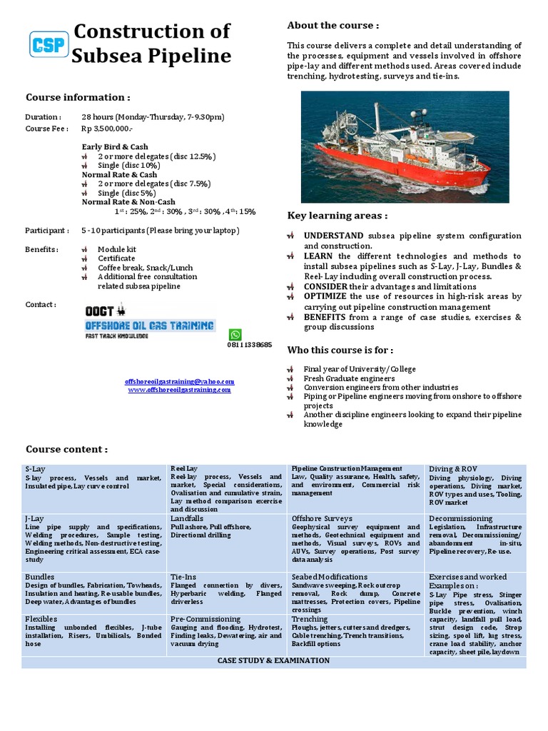 Offshore Pipeline | PDF | Pipeline Transport | Underwater Diving