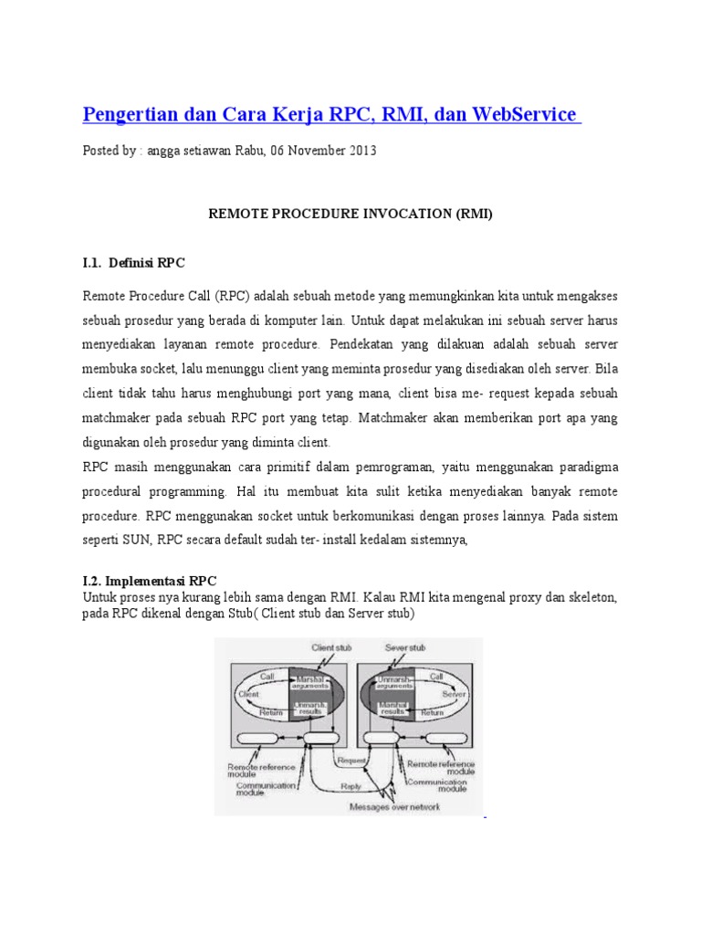 Pengertian Dan Cara Kerja RPC | PDF