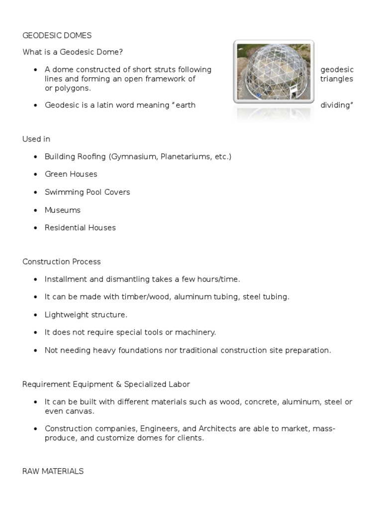 Geodesic Domes | PDF | Dome | Greenhouse