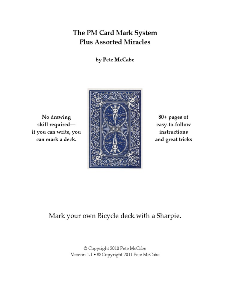 Card Marking | PDF | Playing Cards | Magic (Illusion)