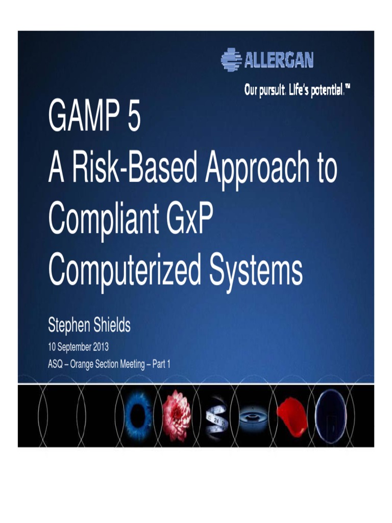 Risk-Based Approach to Compliant GxP Computerized Systems | PDF | Verification And Validation ...