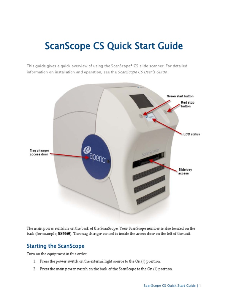 ScanScope CS QuickStart | PDF | Image Scanner | Command Line Interface