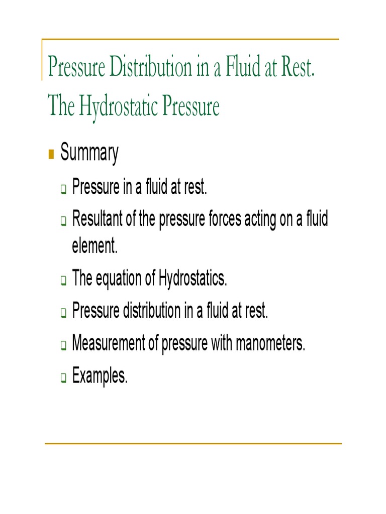 Fluid Mechanics Lecture - Hydrostatics | Pressure | Pressure Measurement