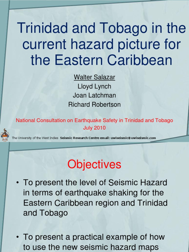 Trinidad and Tobago in The Current Hazard Picture For The Eastern ...
