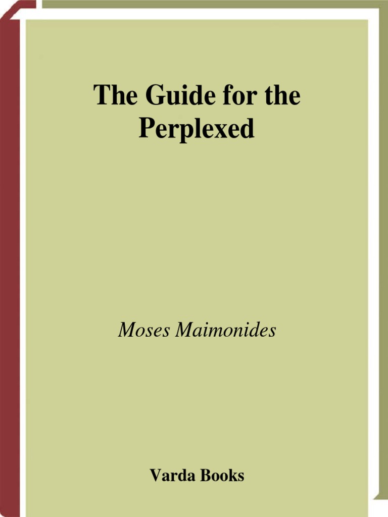 Guide For The Perplexed | PDF | Aristotle | Books