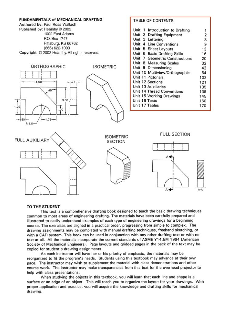 Fundamentals of Mechanical Drafting | Technical Drawing | Drawing