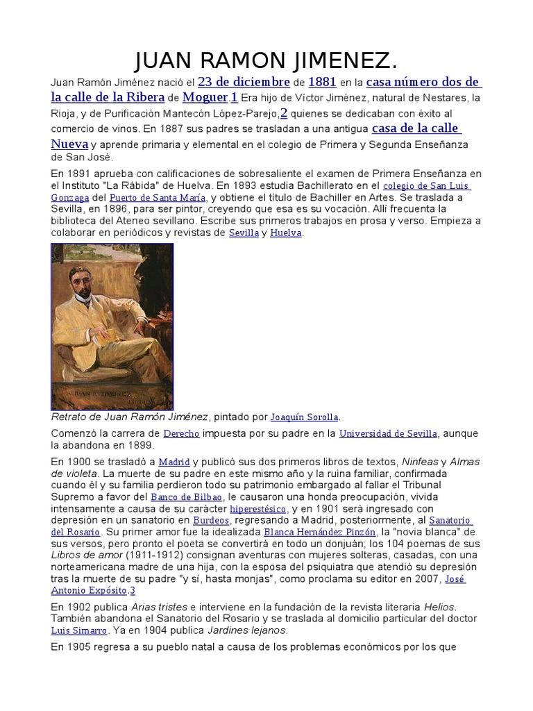 Juan Ramon Jimenez | PDF | Poesía