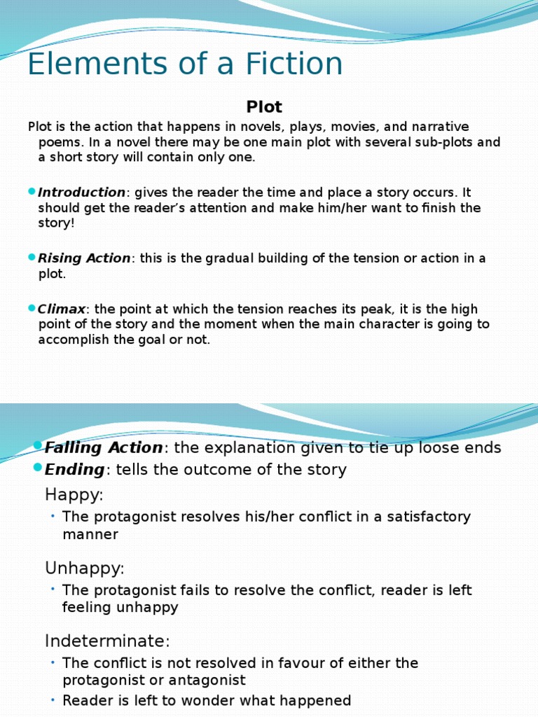 Elements of A Short Story and Fiction | PDF | Plot (Narrative) | Narration