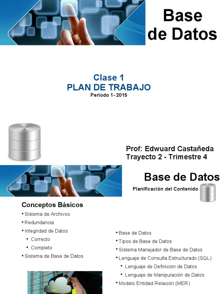 Presentacion BD 2015 - IUTOMS | PDF | SQL | Bases de datos