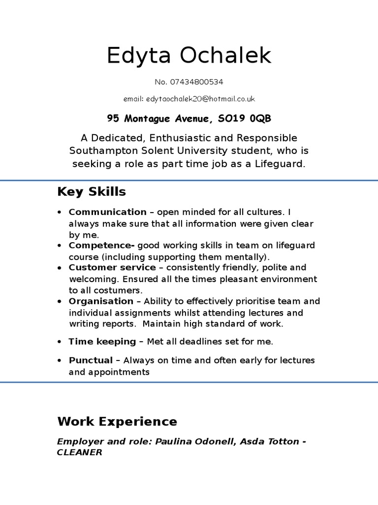 CV Edyta Ochalek1 | PDF