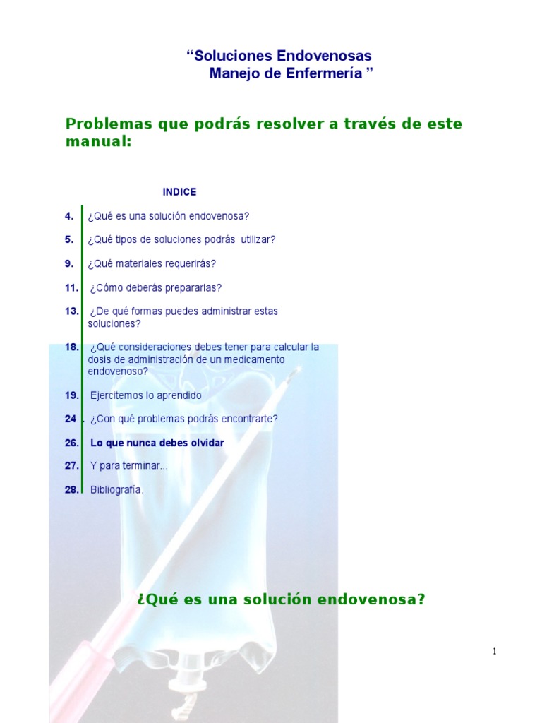 Manual de Flebo | PDF | Terapia intravenosa | Medicamentos con receta