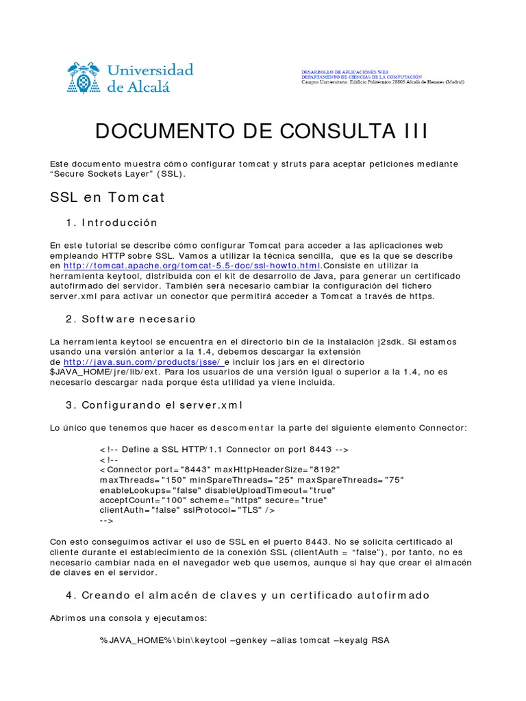 SSL Tomcat | PDF | Transport Layer Security | Protocolo de ...