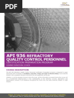 API 936: Refractory Installation, Inspection and Testing | PDF