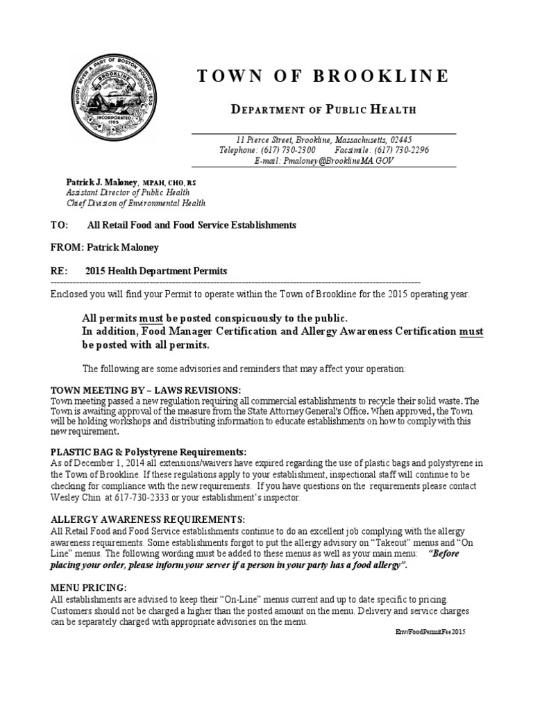 2015 Permit Letter | PDF