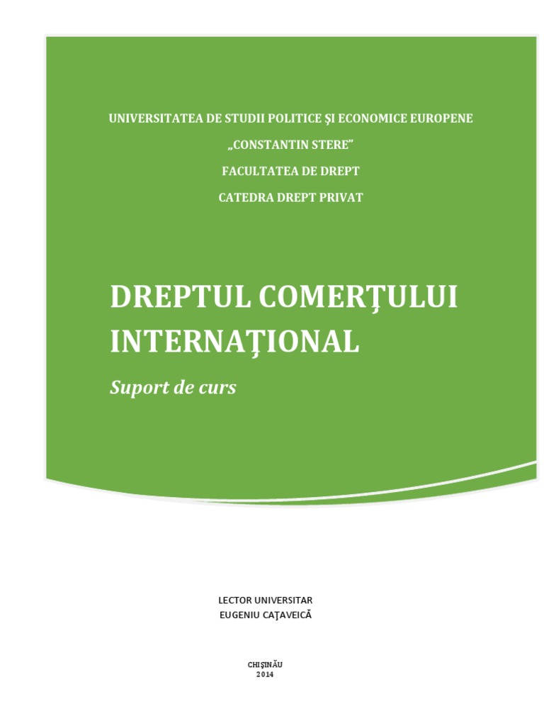 Dreptul Comertului International | PDF