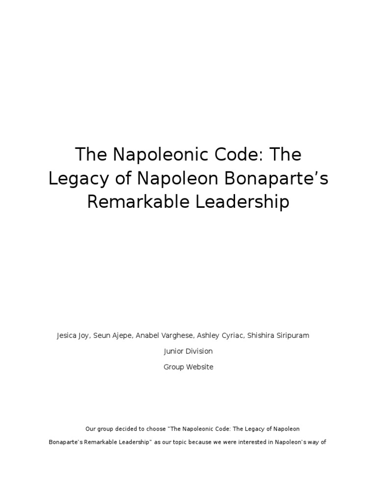 Napoleonic Code
