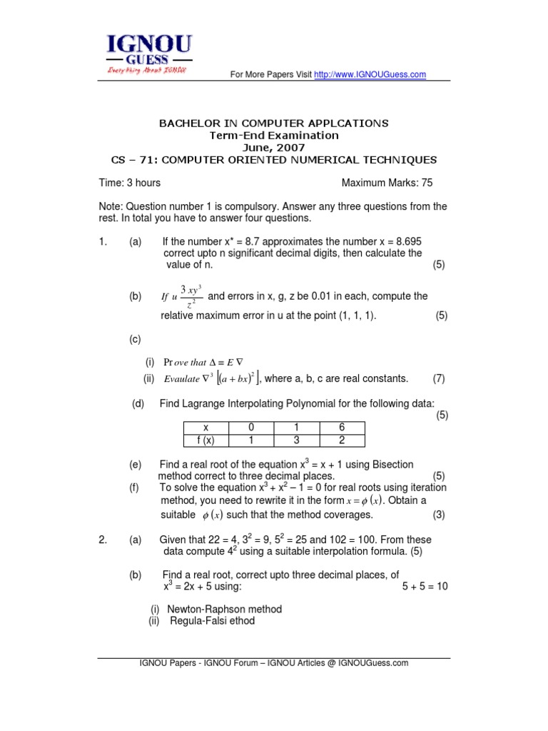 Numerical Technique | PDF | Discrete Mathematics | Computational Science