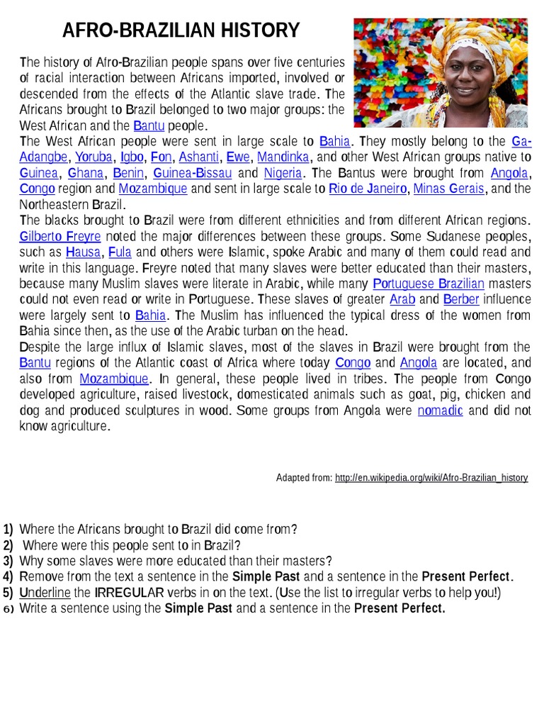 Afro Brazilian History | PDF | Travel