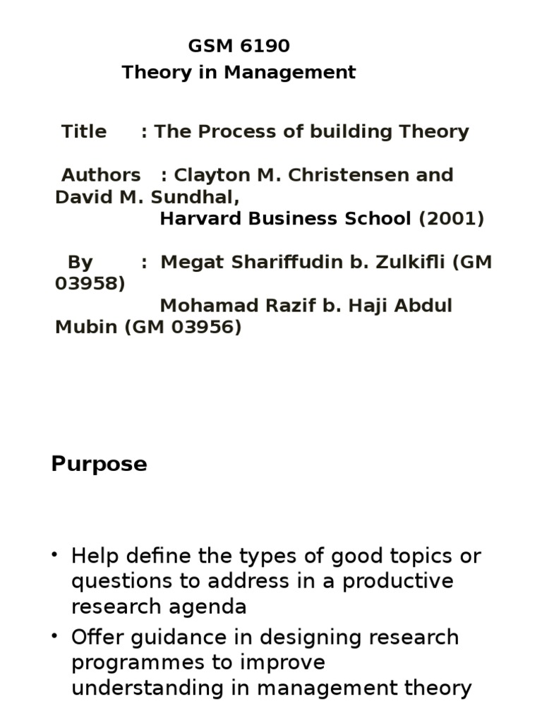 The Process of Building Theory | PDF | Validity (Statistics) | Theory