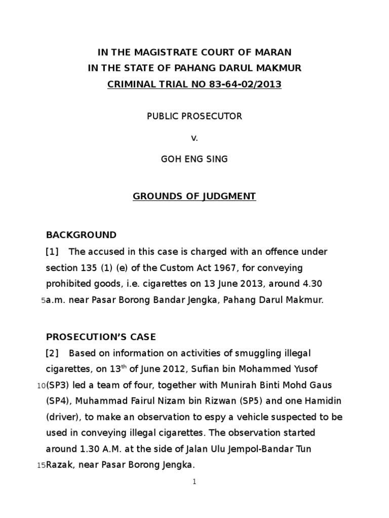 PP V Goh Eng Sing | PDF | Reasonable Doubt | Witness
