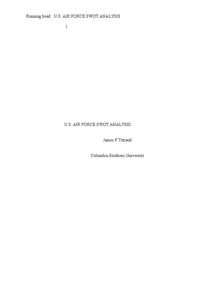 u.s. Air Force Swot Analysis | United States Air Force | Military