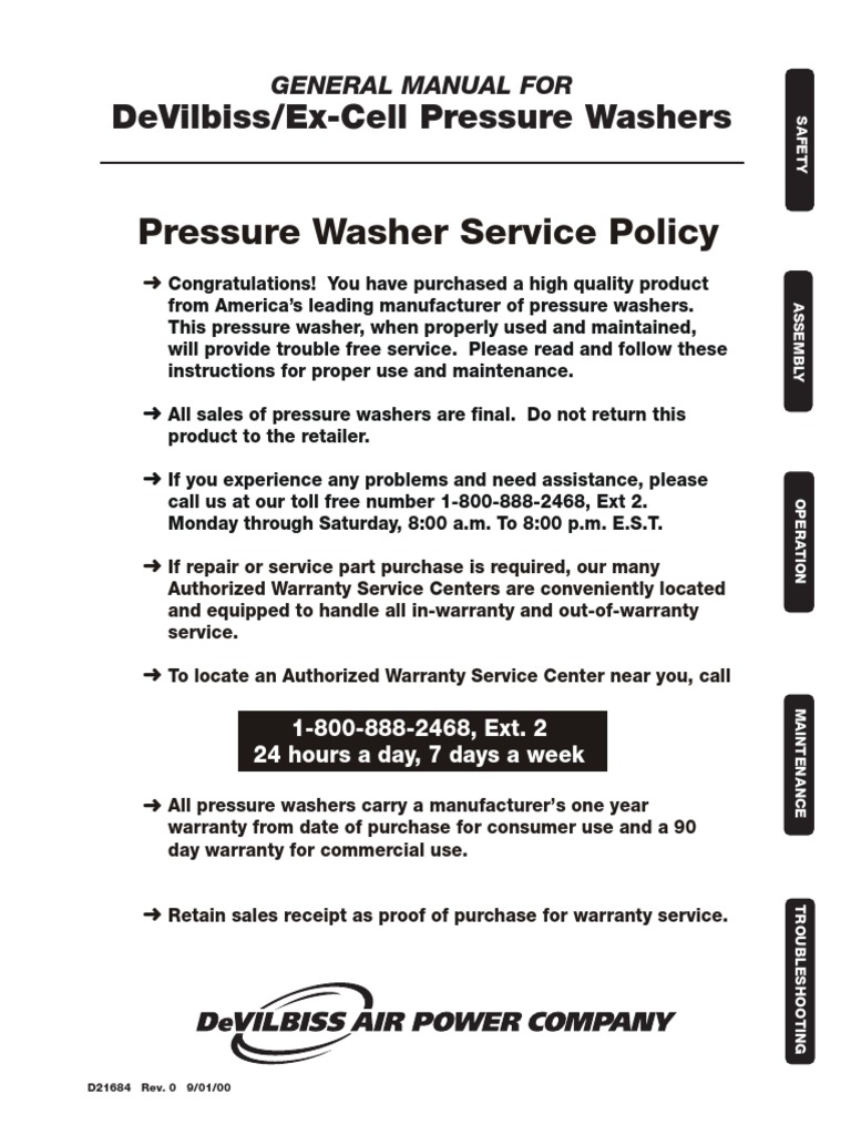 Pressure Washer Manual | PDF | Washing Machine | Pump