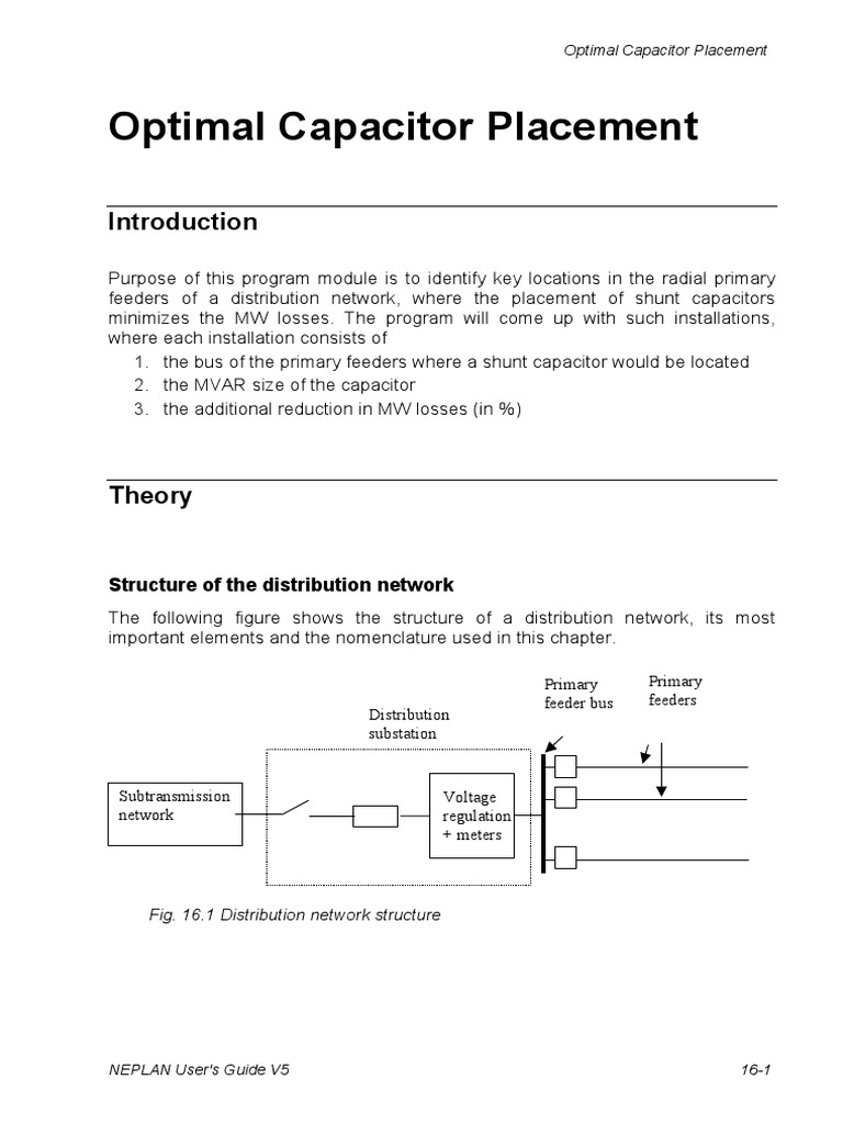 Optimal Capacitor Placement | PDF | Ac Power | Capacitor