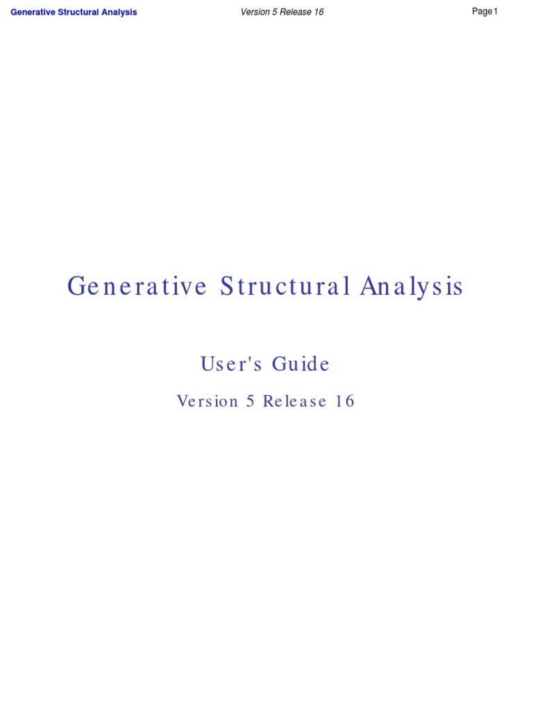 CATIA Generative Structural Analysis | PDF | Structural Analysis | Icon ...