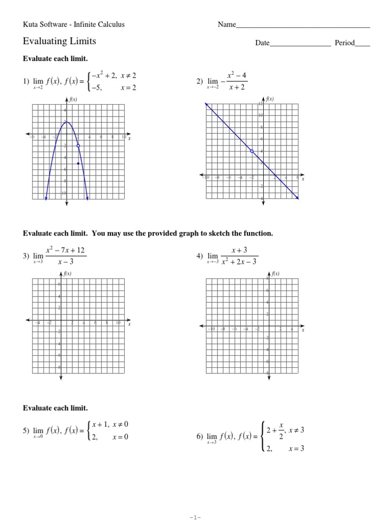 01 - Limits at Removable Discontinuities PDF | PDF | Mathematical ...