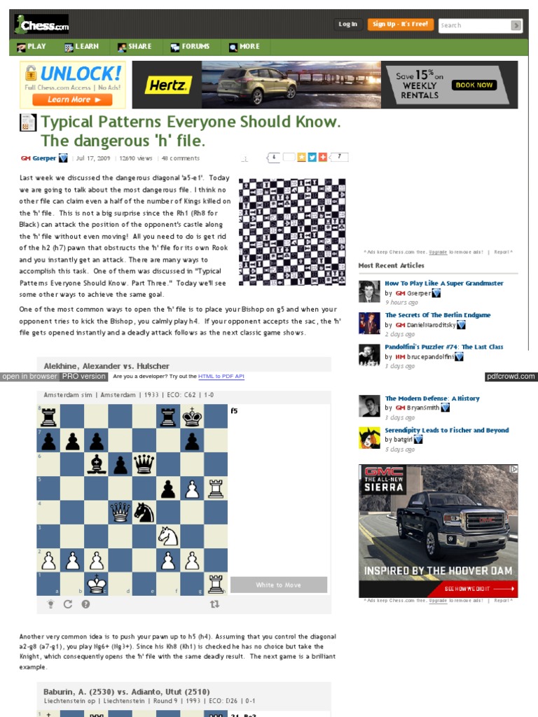 Typical Patterns | PDF | Abstract Strategy Games | Chess